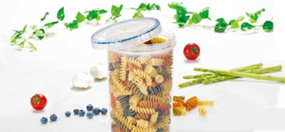 LocknLock Twist Clear Round Plastic Easy Clean Reusable Airtight Food ...