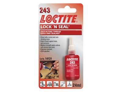 LOCTITE 243 Lock N Seal 24mL Fast Acting Thread Lock & Sealant Medium ...