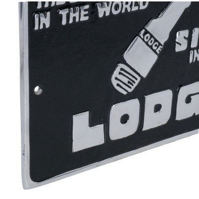 Lodge Spark Plug Aluminium Sign Plaque Door Wall Garage Workshop Car ...