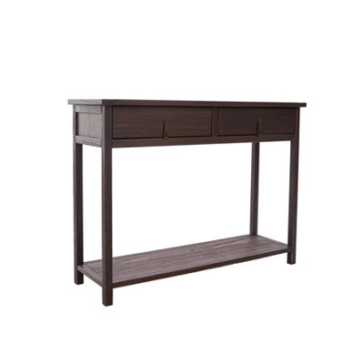 Lodini 2 Drawer Brown Console Table | DIY at B&Q