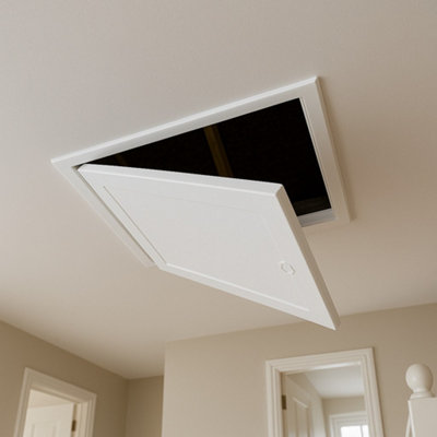 Loft Access Door Hinged Insulated Top Loft GL250 Trap Door Easy Opening Attic Hatch Door 0.56 x ...