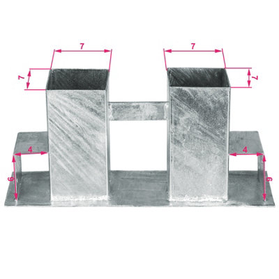 Log Holder Set of 2 - brackets, galvanised, for indoor and outdoor use ...