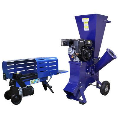 Log Splitter 7T 520mm & 6.5HP Wood Chipper