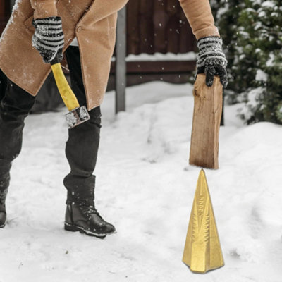 Log Splitter Wedge, 2.0 KG / 4.4 LBS, Wood Splitting Wedge, Diamond ...