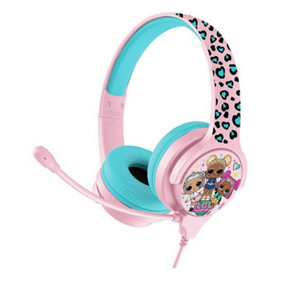 LOL Surprise Adjustable Kids Wired Headphones Detachable Microphone