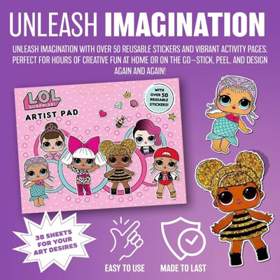 Lol Surprise Art & Crafts Artist Pad Colour Draw Fun Activity Girls ...