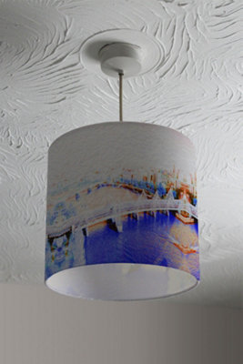 LONDON EYE VEIW blue (Ceiling & Lamp Shade) / 45cm x 26cm / Ceiling Shade