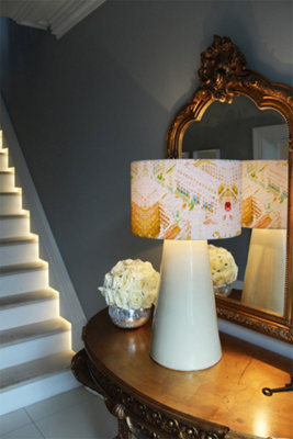 LONDON ROOF TOPS ORANGE (Ceiling & Lamp Shade) / 25cm x 22cm / Lamp Shade
