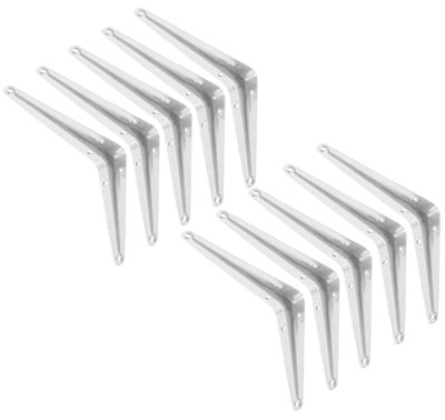 London Shelf Brackets White - Pack of 10 - Heavy Duty Wall Mounted ...