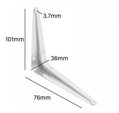 London Shelf Brackets White - Pack of 10 - Heavy Duty Wall Mounted ...