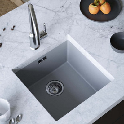 London Sink Company Bexley 1.0 Bowl Matt Grey SMC Composite Kitchen ...