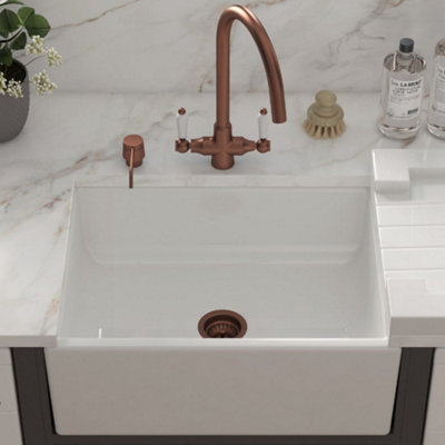 London Sink Company Compact Ceramic Belfast Butler Sink 530x410x200mm ...