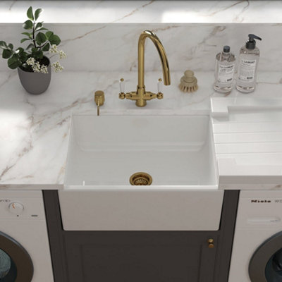 London Sink Company Compact Ceramic Belfast Butler Sink 530x410x200mm ...