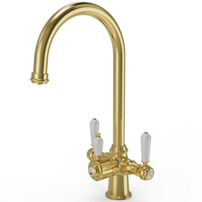 London Sink Company Cruciform 3-in-1 Boiling Water Tap and Tank, Gloss ...