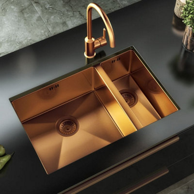 London Sink Company Kensington 1.5 Bowl Brushed Stainless Steel ...
