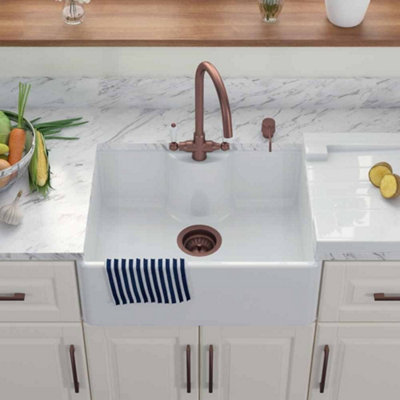 London Sink Company LSC Butler 595 - 1-Bowl White Ceramic Undermount Sink