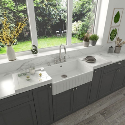 London Sink Company LSC Traditional Bridge 3in1 Boiling Water Kitchen ...