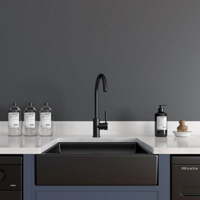London Sink Company Small Anthracite Grey 480 x 370 x 130 mm Ceramic ...