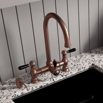 London Sink Company Traditional 3-in-1 Boiling Water Tap & Tank - Black ...
