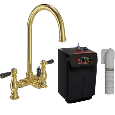 London Sink Company Traditional 3-in-1 Boiling Water Tap & Tank - Black ...