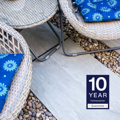 London Stone Kandla Grey 16mm Porcelain Paving Slabs 900x600 Pack of 20 ...