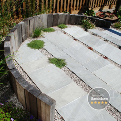 London Stone Kandla Grey 22mm Indian Sandstone Paving Slabs 600x290 ...