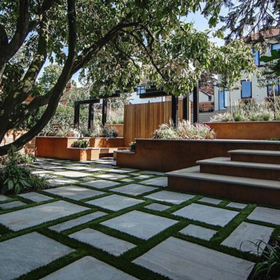 London Stone Kandla Grey 22mm Indian Sandstone Paving Slabs Patio Pack ...