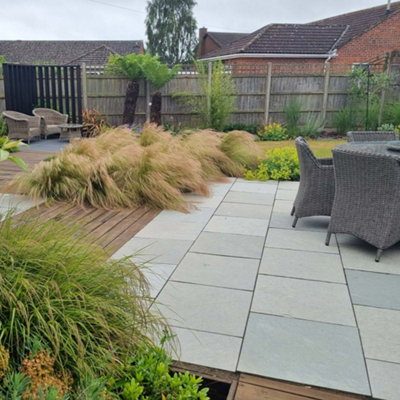 London Stone Kota Blue 25mm Limestone Paving Slabs 600x600 Pack of 36 ...