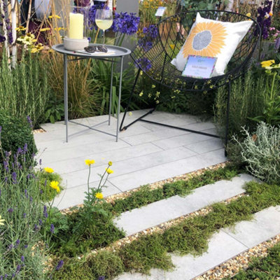 LONDON STONE LIGHT GREY 20MM PORCELAIN PAVING PLANKS 900X145 PACK OF 40 ...