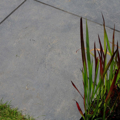 London Stone Midnight Black 22mm Limestone Paving Slabs 600x600 Pack of ...