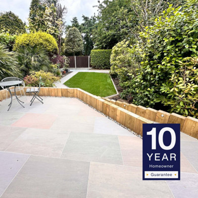 London Stone Raj Green 16mm Porcelain Paving Slabs 900x600 Pack of 10 ...