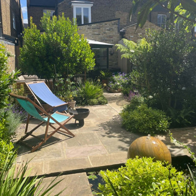LONDON STONE RAJ GREEN 22MM INDIAN SANDSTONE PAVING SLABS PATIO PACK AS ...