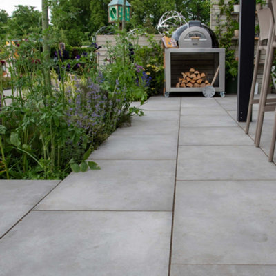 London Stone Venetian Grey 20mm Porcelain Paving Slabs 900x600 Pack of ...