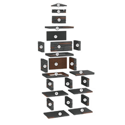 Londres 461D Dark Stone Charcoal BBQ with Side Table and Shelving