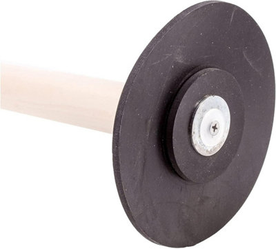 Long Buffalo Cooper Rubber Toilet Plunger with Wooden Handle & Plastic ...