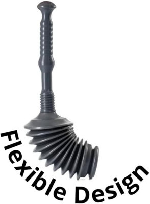 Long Buffalo Cooper Rubber Toilet Plunger with Wooden Handle & Plastic ...