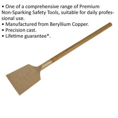 Long Handle Decorators Scraper - 150 x 765mm - Non-Sparking - Beryllium ...