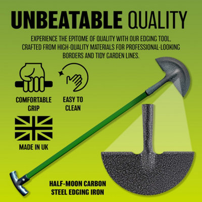 Long Handle Grass Lawn Edge Hoe Border Garden Tool Soil Digging ...