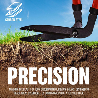 Long Handled Gardening Grass Border Edging Shears Trimmer Cutters Soft ...