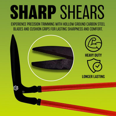 Long Handled Gardening Grass Border Edging Shears Trimmer Cutters Soft Grip Garden Edgers For ...