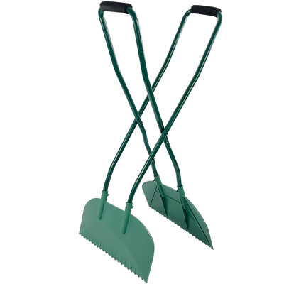Long Handled Leaf Collecting Rake Grabs Garden Leaves Tidy Collector ...