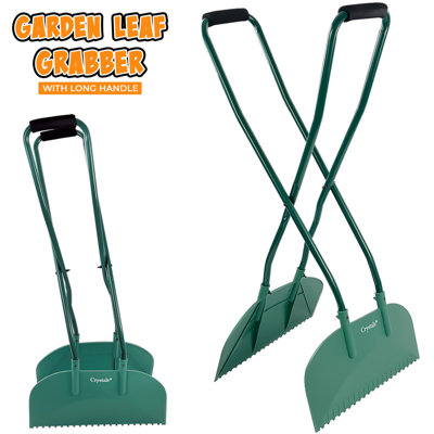 Long Handled Leaf Collecting Rake Grabs Garden Leaves Tidy Collector ...