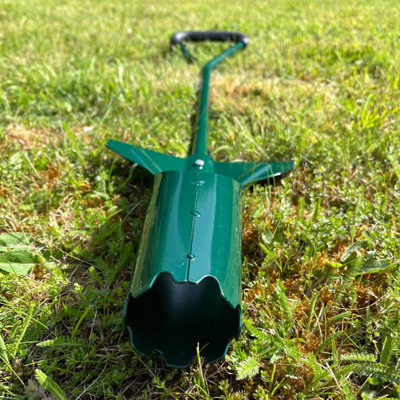 Long Handled Metal Bulb Planter Garden Planting Tool