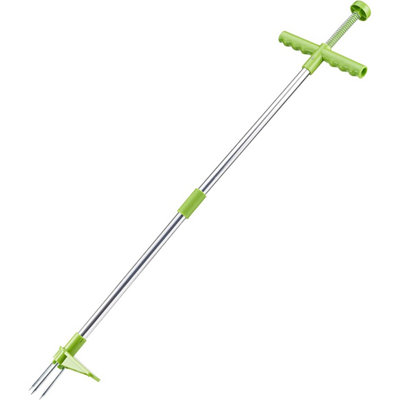 Long Handled Weed Remover - Aluminium No Bend Garden Lawn Weeding Tool ...