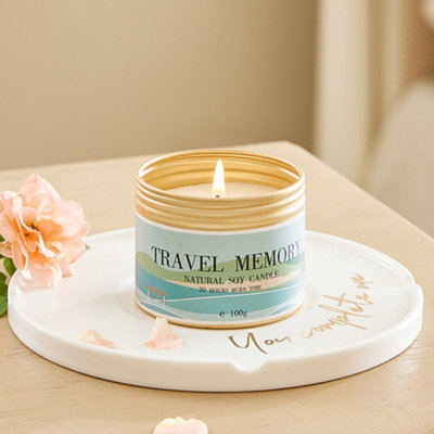 Long-Lasting Night Jasmine Scented Soy Wax Candle in Travel-Friendly ...