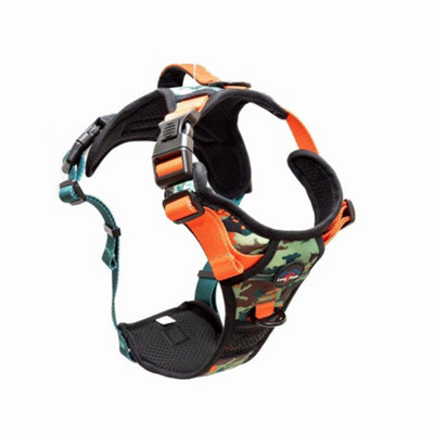 Long Paws Earth Friendly Camo Trig Point Harness-Citrus Army Camo ...