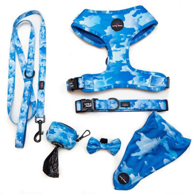 LONG PAWS - FUNK THE DOG COLLAR-BLUE CAMO L