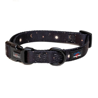 Long Paws - Funk the Dog Collar-Night Sky, Small: 32-38cm / 12.5-15in