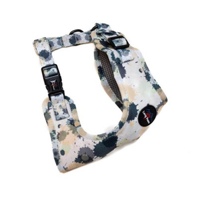 Long Paws - Funk the Dog Harness-Paint Splodge Grey Med | DIY at B&Q