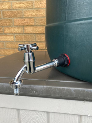 Long Reach Water Butt/rain Barrel/Water Tank tap + Adaptor (Requires ...